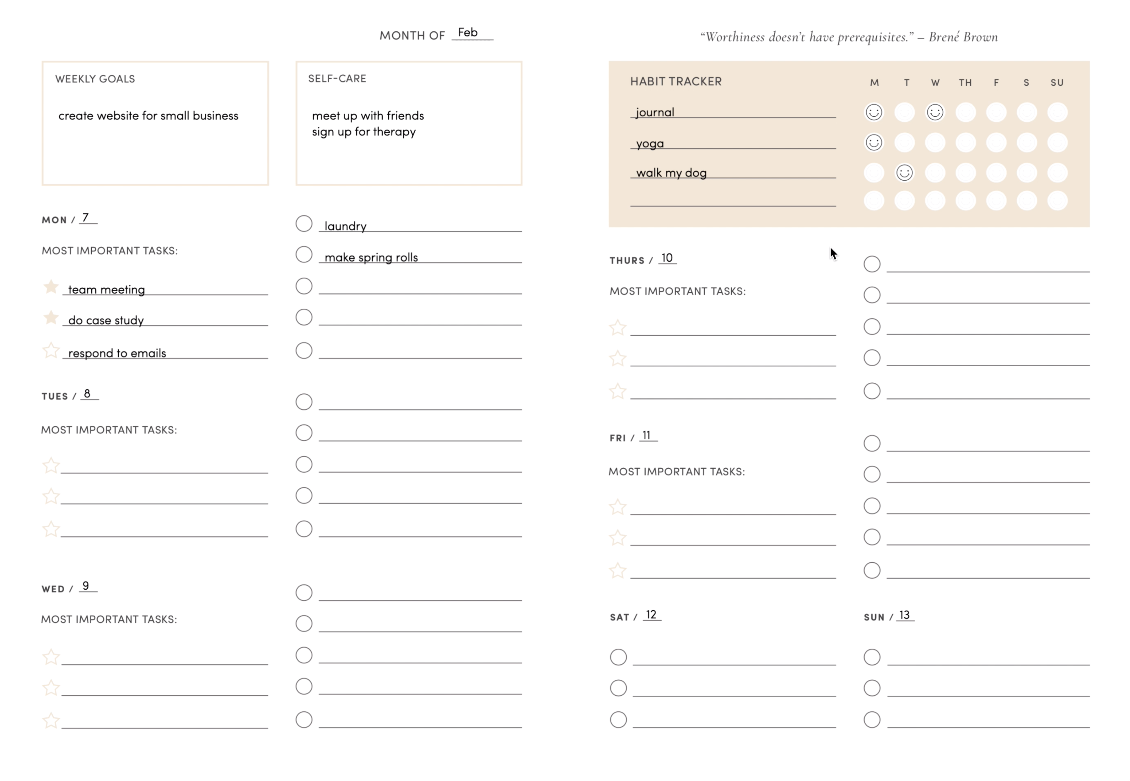 Weekly Reset Planner (Digital) – The Lavendaire Shop